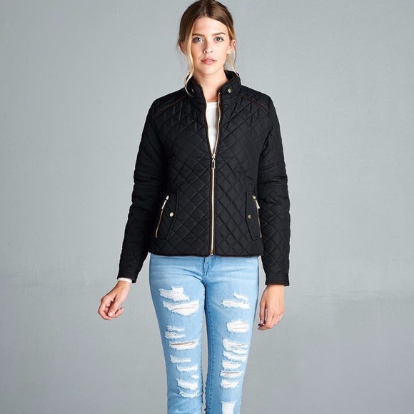 Active USA | Jackets & Coats | Quilted Padding Jacket Vwith Suede ...